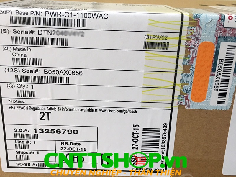 Nguồn Switch Cisco PWR-C1-1100WAC 1100W AC Power Supply