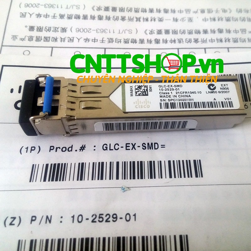 Module quang SFP Cisco GLC-EX-SMD 1000BASE-EX 1310-nm, DOM, SMF 40 ...