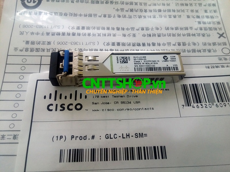 Module quang Cisco GLC-LH-SM SFP 1000BASE-LH, SMF, 1310nm, 10KM - CNTTShop