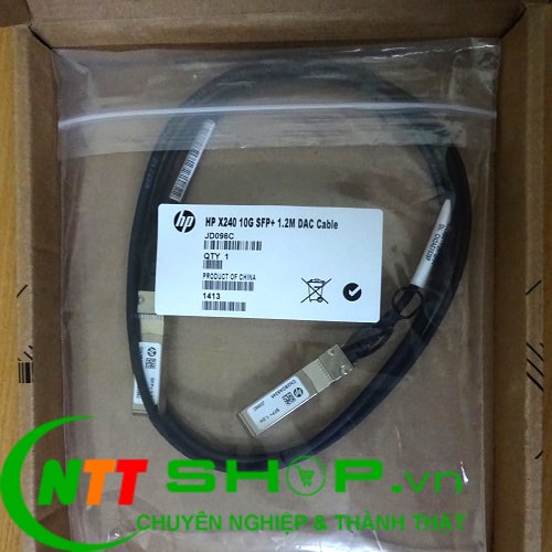 JD096C HPE X240 10G SFP+ to SFP+ 1.2m Direct Attach Copper Cable