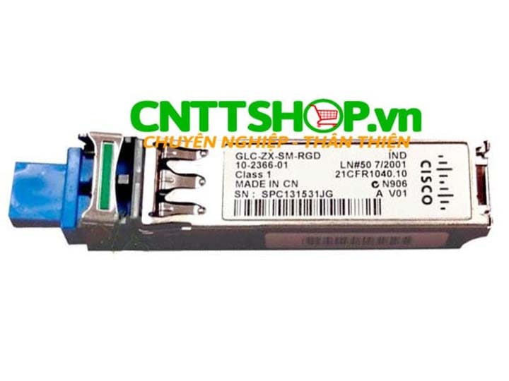 Module quang Cisco GLC-ZX-SM-RGD 1000BASE-ZX 1550nm 70km SMF IND