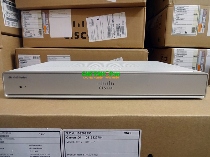 Cisco ISR C1111-4P 4-Port Dual GE WAN Ethernet Router