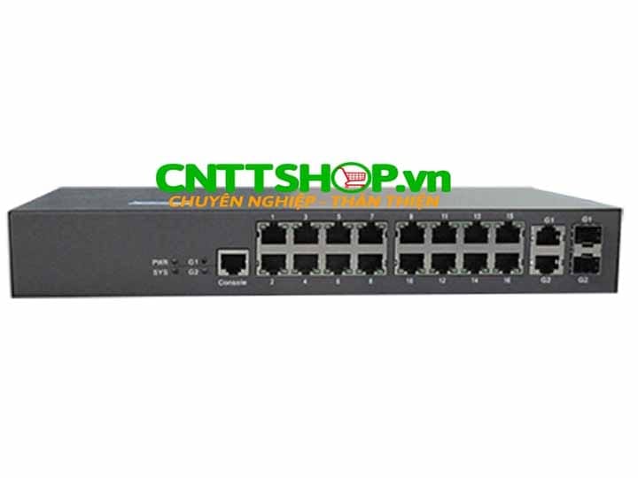 Switch BDCOM S2218I-DC 16 10/100 Base-T Ports, 2 Gigabit Combo Ports