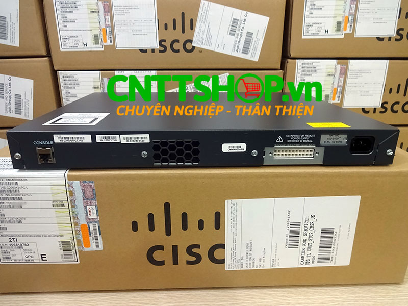 Switch Cisco WS-C2960+24PC-L 24 10/100 PoE + 2 T/SFP LAN Base
