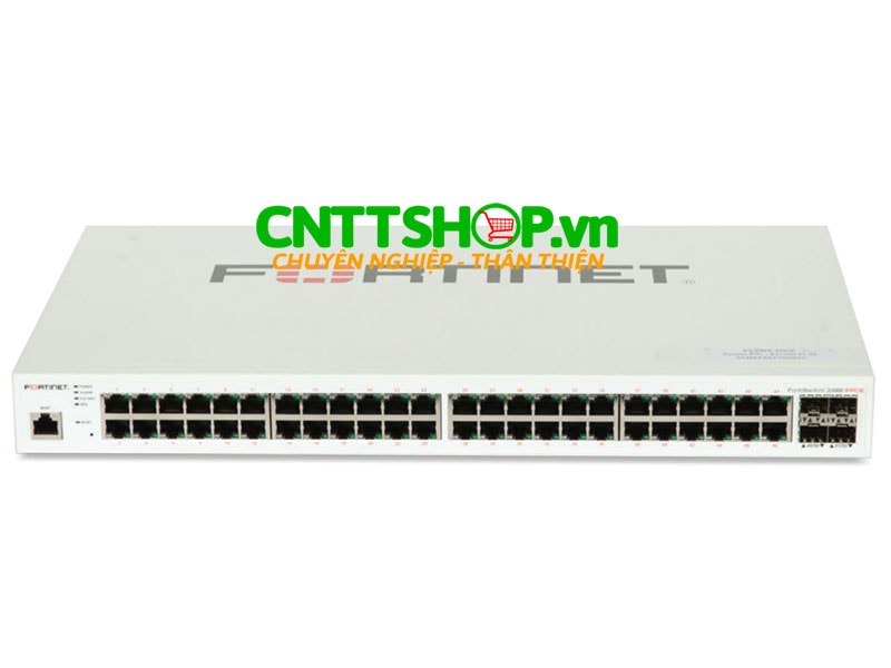 FS-248E-FPOE Fortinet FortiSwitch 248E-FPOE 48 Ports GE PoE+, 4 SFP ports