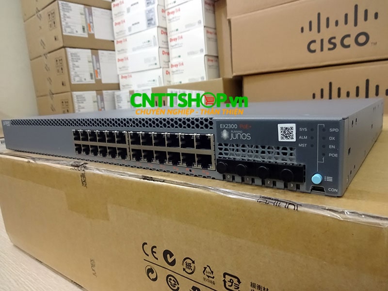 EX2300-24P Switch Juniper 24 Port PoE+, 4 SFP+ Uplink Slot