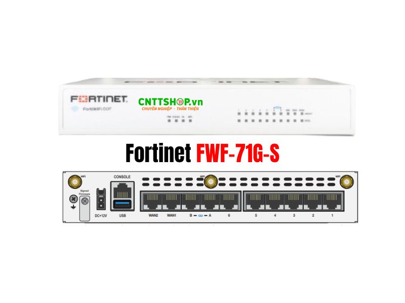 FWF-71G-S | FortiGate FortiWiFi 6x GE RJ45 port, dual radio, SD-Wan ...