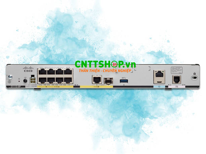 C1113-8P Router Cisco ISR, 1x WAN GE/SFP combo, 8x LAN Ports