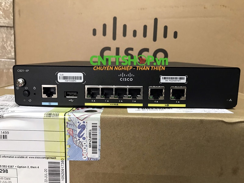 Cisco C921-4P ISR 921 Gigabit Ethernet Security Router, IP Base