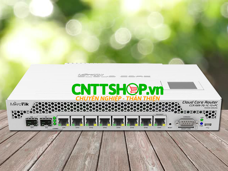 CCR1009-7G-1C-1S+PC Router Mikrotik 7x1GE, 1xSFP/GE Combo, 1x SFP+