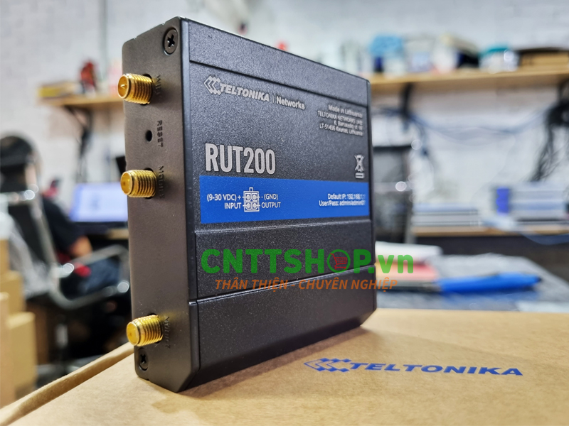 RUT200 Router Industrial Teltonika 1x WAN FE , 1x LAN FE, 4G/LTE