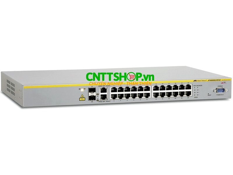 Allied Telesis AT-8000S/24POE 24-port stackable 10/100TX PoE Layer 2 ...
