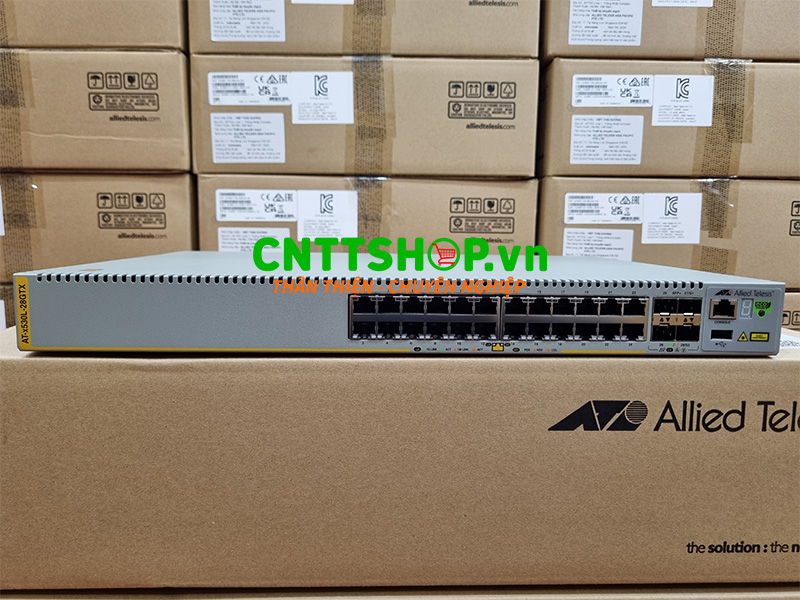 Switch 24 cổng hỗ trợ QoS Allied Telesis AT-x530L-28GTX-E51