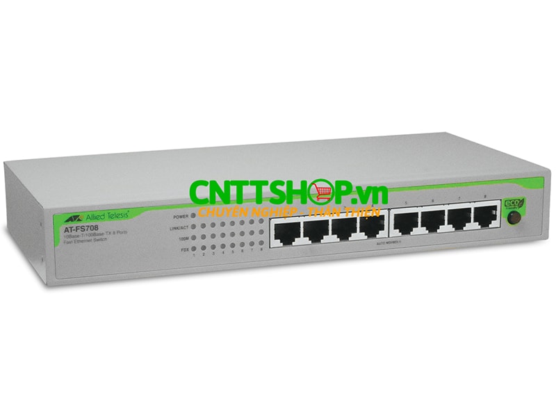 bỘ chuyển mạch Allied Telesis AT-FS708 8-port 10/100TX unmanaged switch