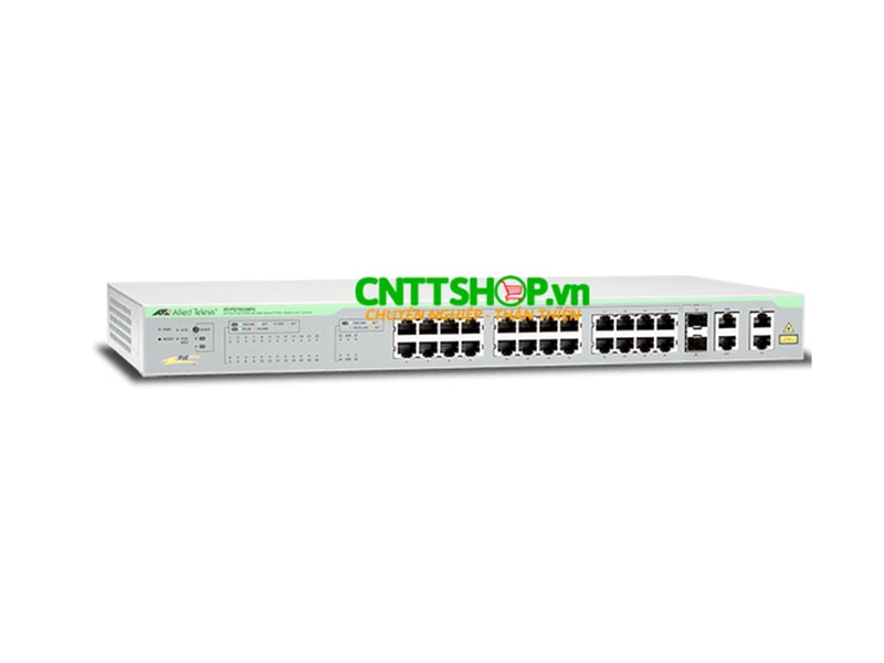 Switch Allied Telesis AT-FS750/28PS 24-port PoE+, 10/100TX 2 combo 1000T/SFP