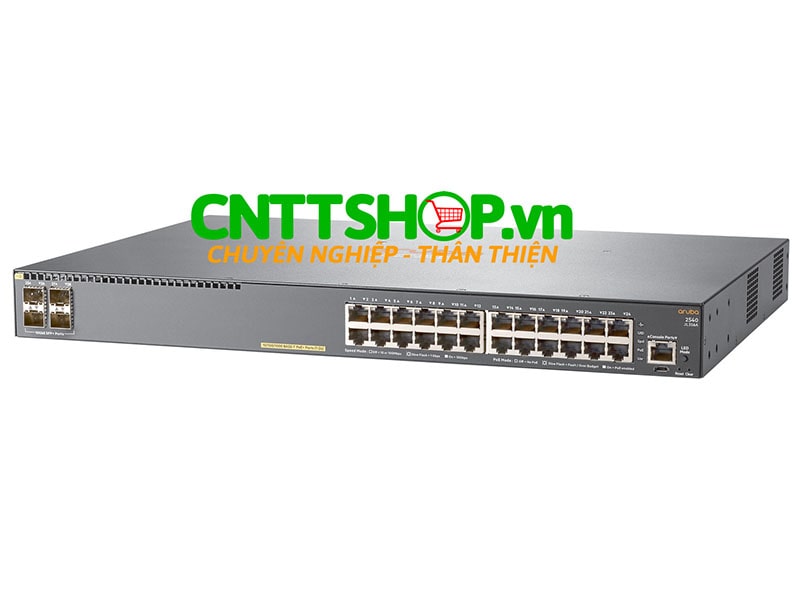 Switch Aruba JL356A 2540 24G PoE+ 370W, 4 SFP+ Uplink