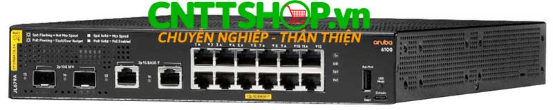 JL679A Aruba 6100 12G Class4 PoE 2G/2SFP+ 139W Switch