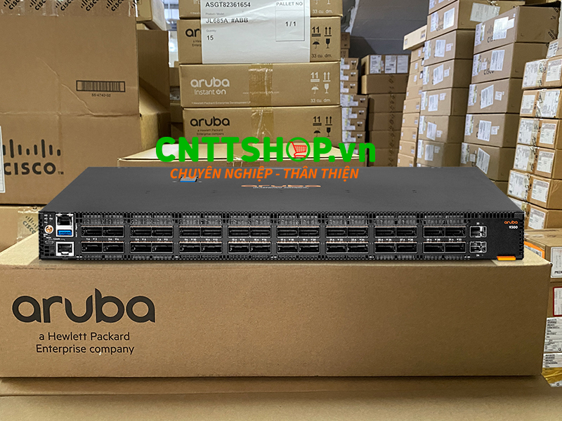 Switch Aruba R9A30A 9300-32D 32p 100/200/400G QSFP-DD 2p 10G SFP+ Back ...