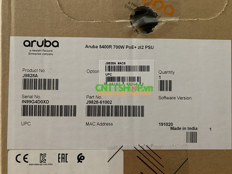 Nguồn switch HPE J9828A 5400R 700W PoE+ zl2 Power Supply