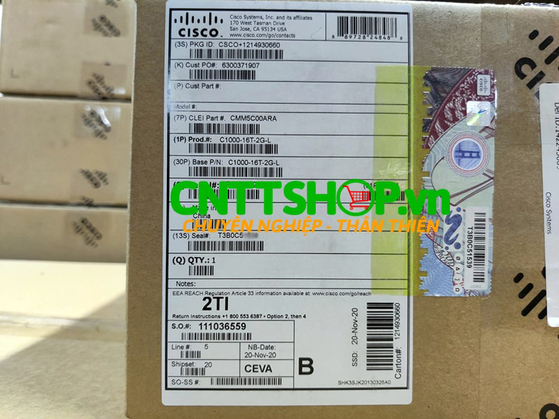 Cisco Catalyst 1000 C1000-16T-2G-L 16 Ports Giá Rẻ