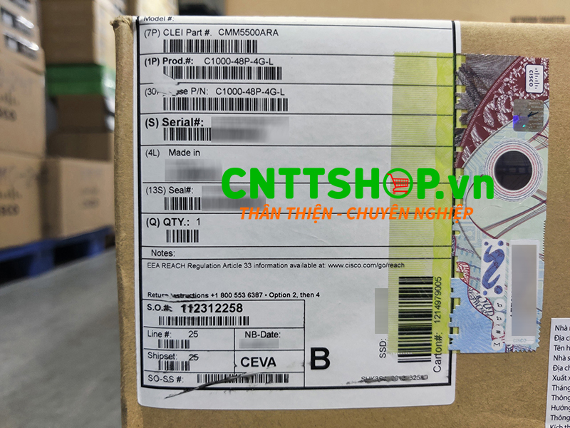 Cisco C1000-48P-4G-L Catalyst 1000 with 48 Ports PoE+ Giá Rẻ