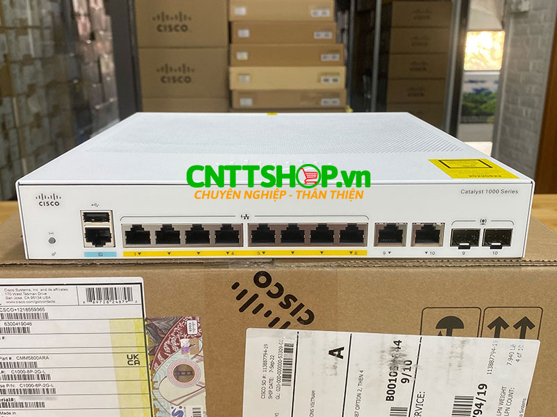 C1000-8P-2G-L | Switch Cisco Catalyst™ 1000 8 Ports PoE+, giá tốt.
