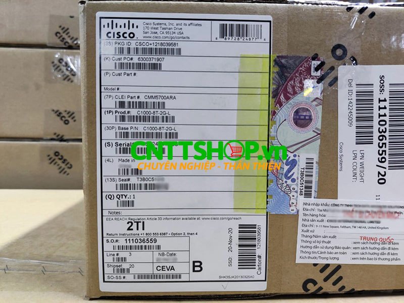 Cisco C1000-8T-2G-L Catalyst 1000 8 cổng giá rẻ