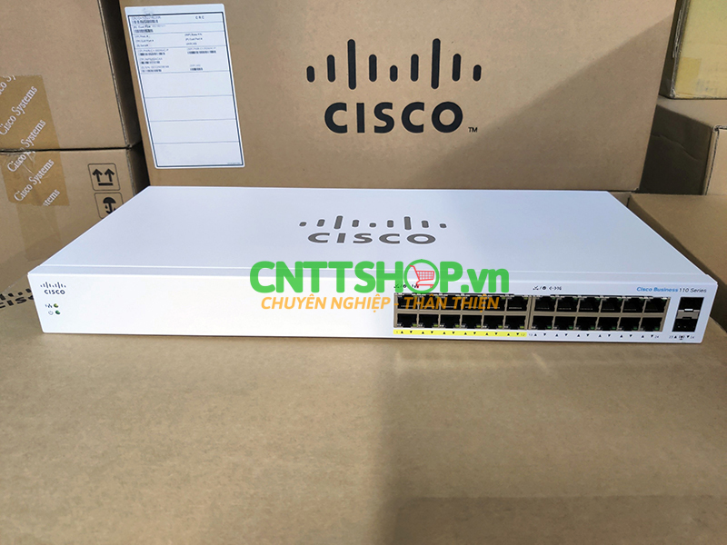 Cisco CBS110-24PP-EU 24 Port RJ45 1GE, 2GE Combo Uplink