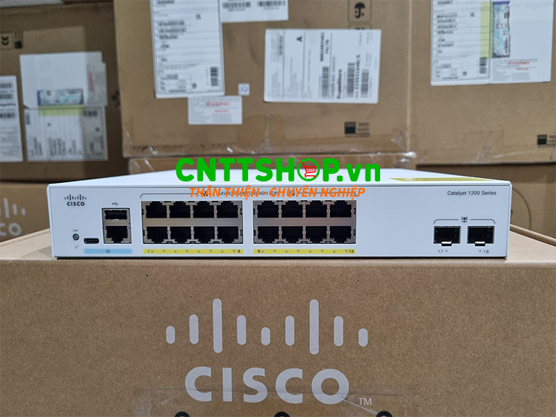 Switch Cisco C1200-16P-2G 16-Ports GE PoE+ 120W, 2 GE SFP Uplink
