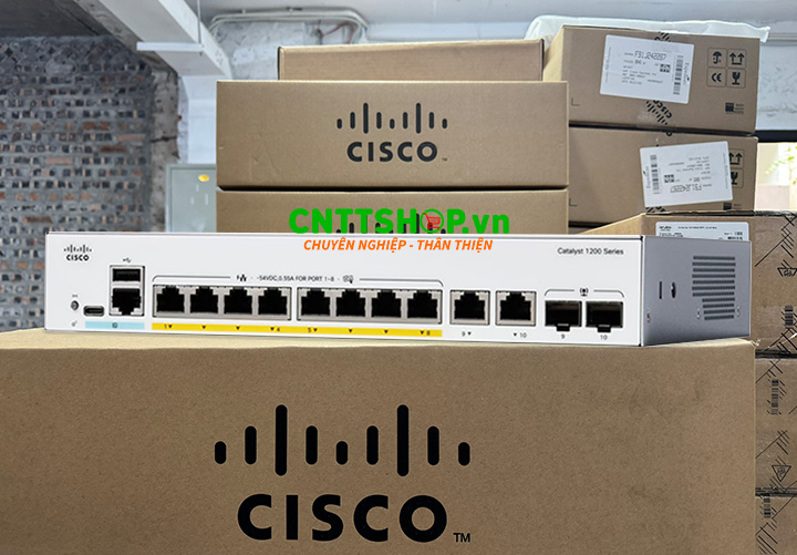 C1200-8P-E-2G | Switch Cisco Catalyst™ 1200 8 Cổng Chính Hãng.
