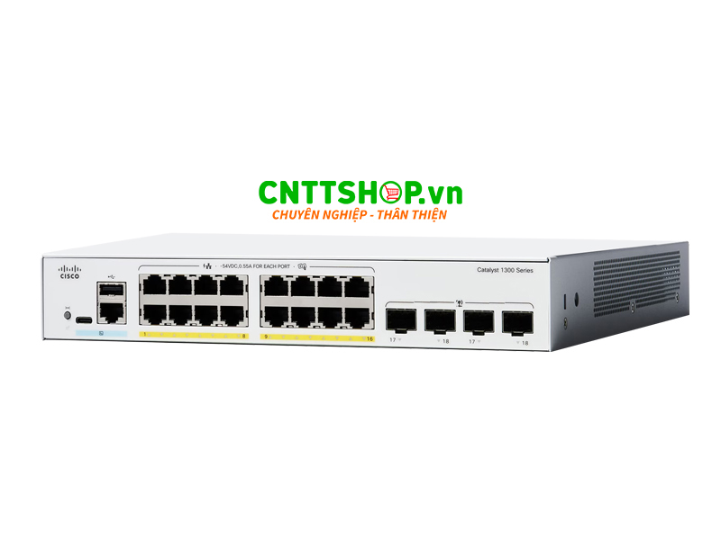 Switch Cisco C1300-16P-4X 16-Ports GE PoE+ 120W, 2 SFP+ Uplink