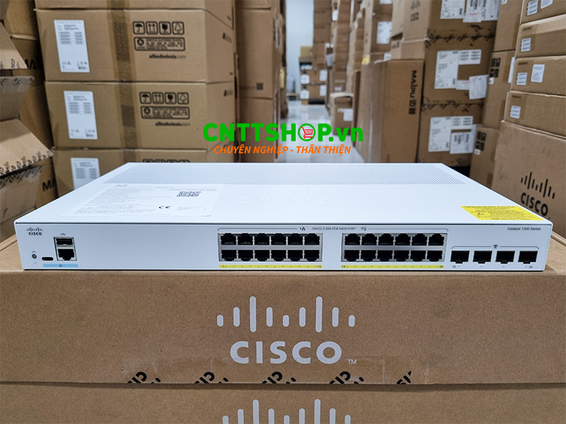 Switch Cisco C1300-24P-4G 24-Ports PoE+ 195W, 4 SFP Uplink