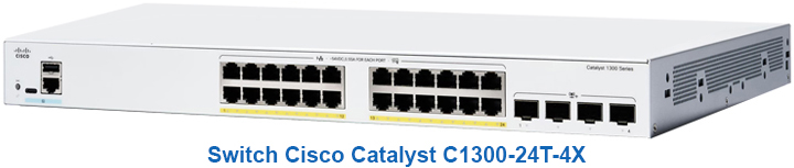 Switch Cisco C1300-24T-4X 24x 10/100/1000 ports, 4 SFP+ Uplink