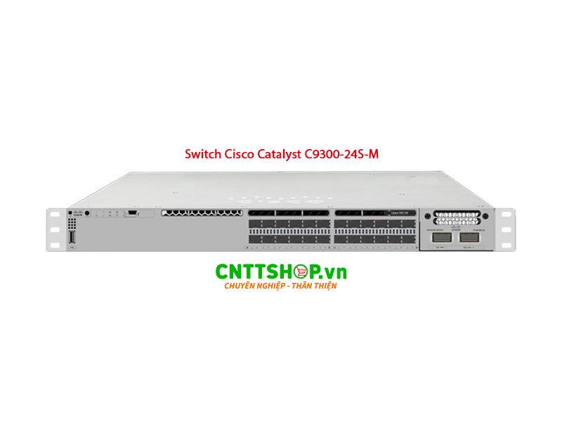 Switch Cisco Meraki Catalyst C9300-24S-M 24x 1G SFP, Modular Uplink 10 ...