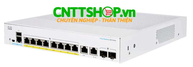 Cisco Business 350 Series CBS350-8P-2G-EU 8 gigabit PoE+ ports ...
