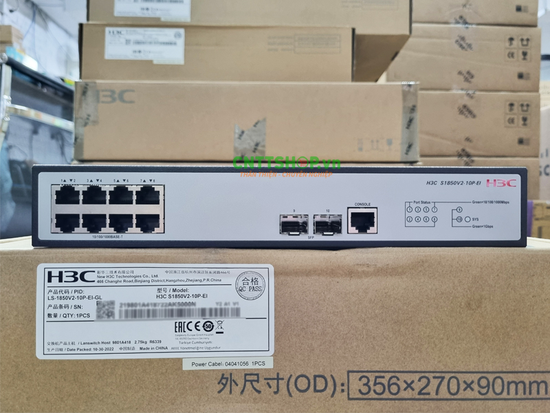 Switch H3C LS-1850V2-10P-EI-GL 8 x 1G RJ45, 2 x SFP Uplink Port
