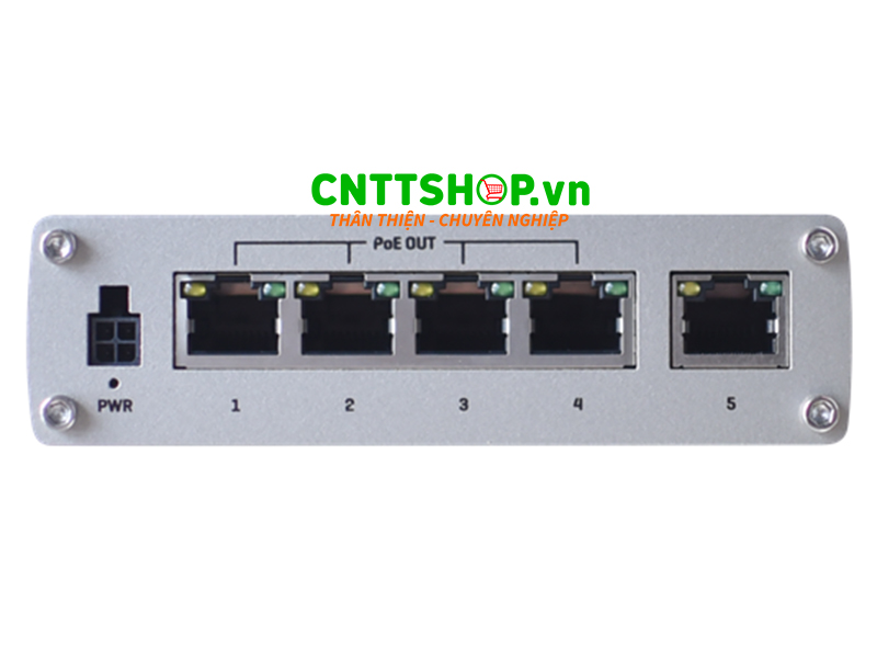 TSW101 Switch Industrial Teltonika 5x 1GE (4x Ports PoE+ 60 W)