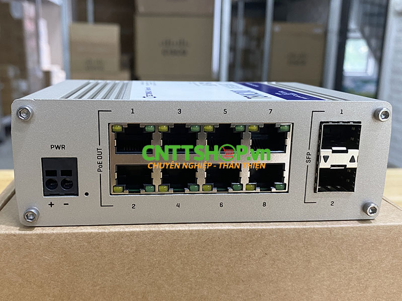 TSW200 Switch Industrial Teltonika 8x 1GE PoE+, 2x SFP ports