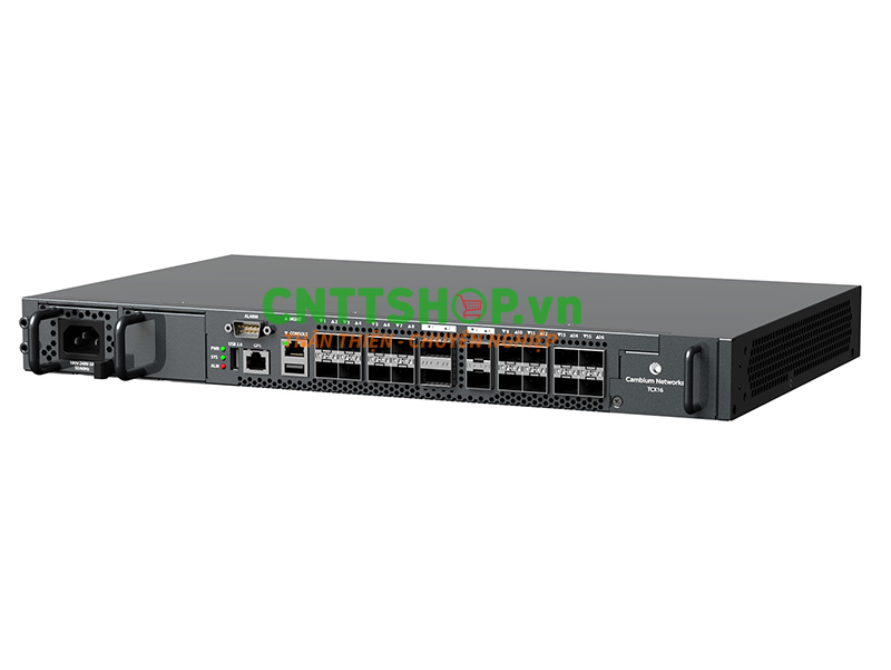 Cambium Fiber TCX16 dual 100 GbE/40 GbE, 25 GbE/10 GbE, 16 PON port.